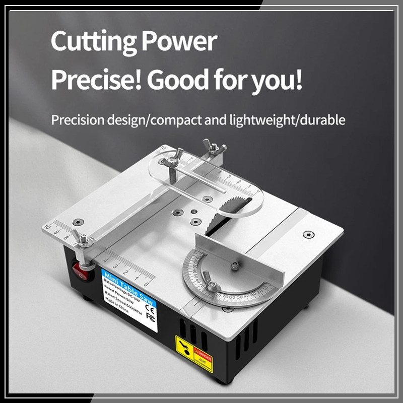 DC24V Household Miniature Woodworking Table Saw Electric Multi-Function Precision Dust-Proof ...