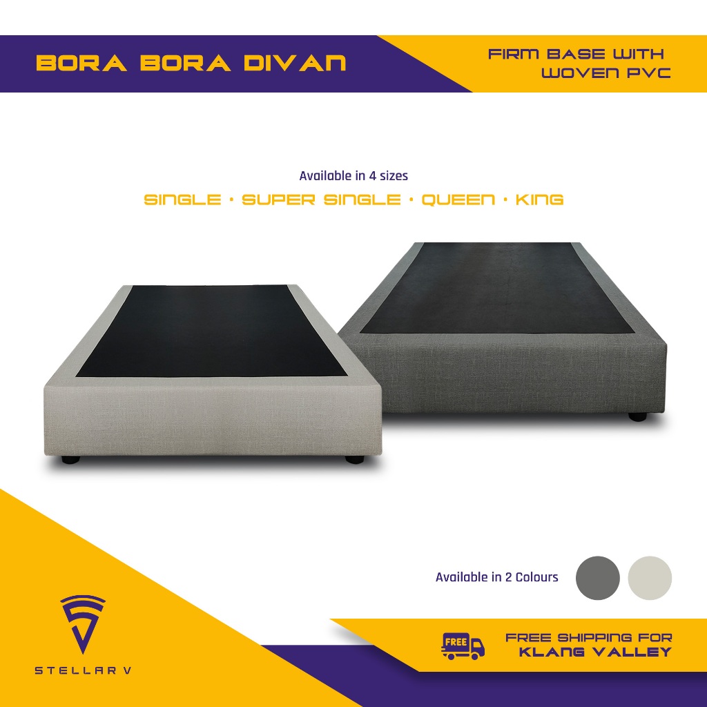 BORA BORA Divan, Woven PVC Firm Base Divan, Available Sizes (King ...
