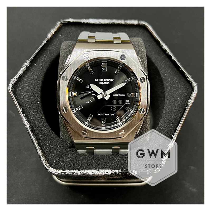 Casio G-Shock "Casio Custom" Analog Digital Black With Gun Color Scale ...