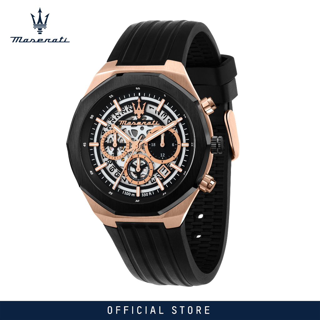 【2 Years Warranty】 Maserati Stile 45mm Men's Chronograph Quartz Watch ...