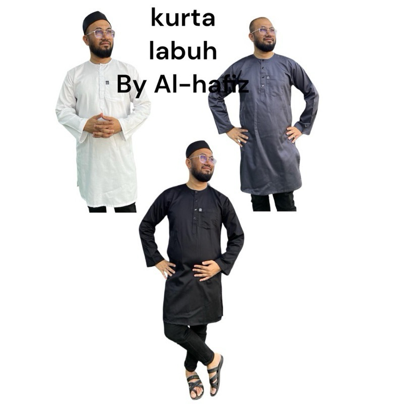 💥Kurta Labuh Lelaki Dewasa Teluk Belanga Kurta Panjang Kain Cotton by ...