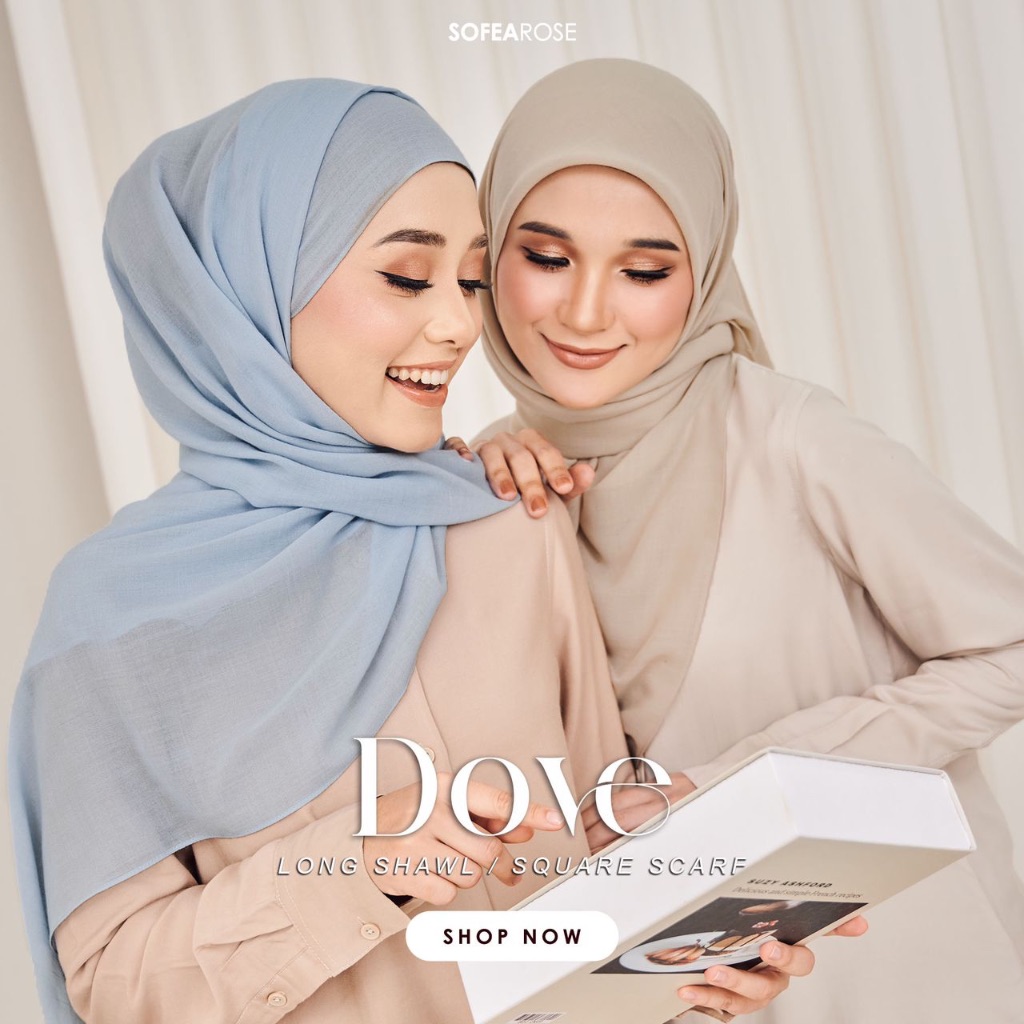💙 DOVE COTTON VOILE 💙 Plain Bawal Square Shawl by SOFEAROSE 💙 Original Sofearose | Shopee Malaysia
