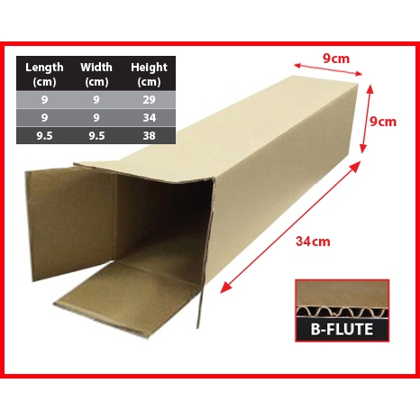 Carton Box Packing/ Kotak Panjang - B Flute | Shopee Malaysia