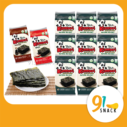 Kimnori Korean Crispy Seaweed Korea (4g x 9) Snack Snek 韩国进口香脆紫菜 Pack ...