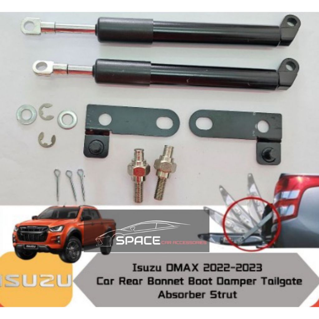 Isuzu DMAX 2022-2023 Car Rear Bonnet Boot Damper Tailgate Absorber ...