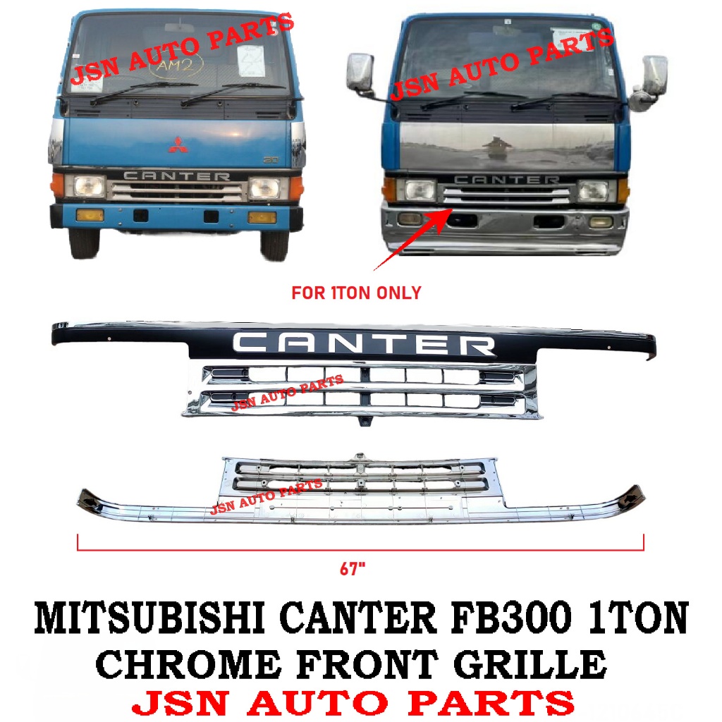 J121S06 CHROME FRONT GRILLE MITSUBISHI CANTER FB300 1TON LORRY TRUCK ...