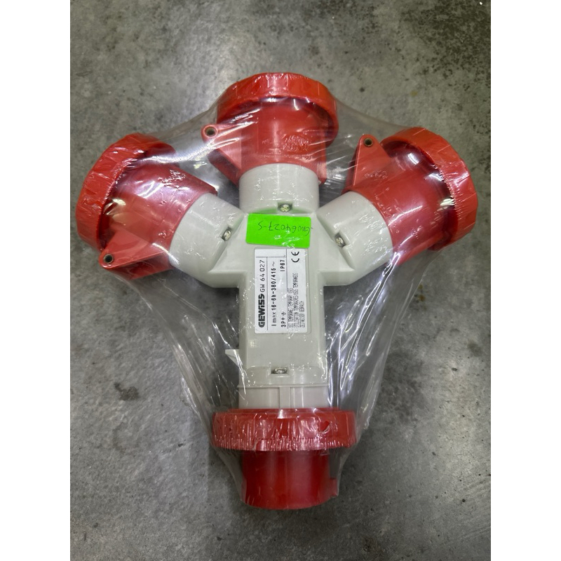 Gewiss (GW 64 027) 16A 4pin interlocked plug to 3 X 16A 4 pin ...