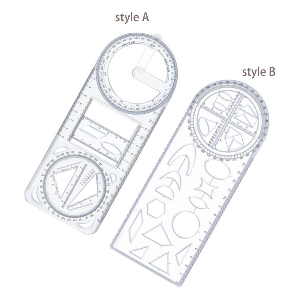 Multifunctional Geometric Ruler, Mathematics Drawing Ruler Geometric ...