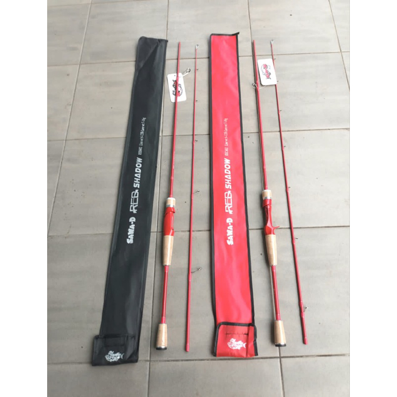 SAWA-D RED SHADOW SPINNING/ BAITCASTING (BC) FISHING ROD | Shopee Malaysia