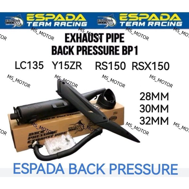 ESPADA EXHAUST BACK PRESSURE LC135 Y15ZR RS150 RSX150 Y16ZR VARIO 28MM 32MM CUTTING STD | Shopee ...