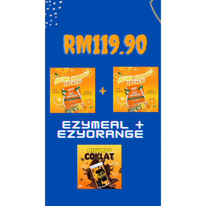 EZYORANGE SET- ezy orange 2pcs Dan ezy meal 1pcs | Shopee Malaysia