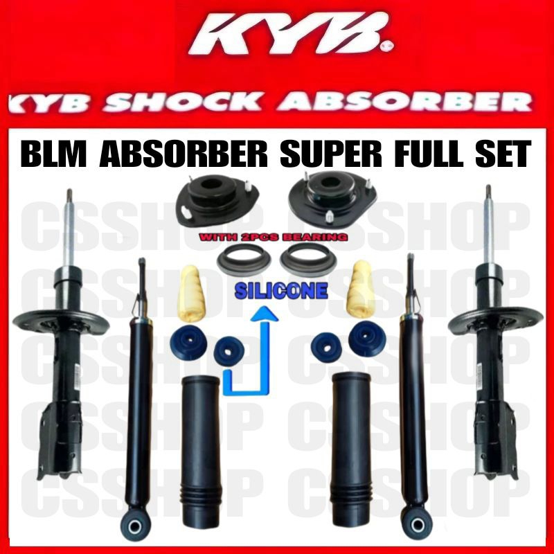 CS PROTON SAGA BLM / FL ABSORBER FRONT / REAR + MOUNTING + DUST COVER ...