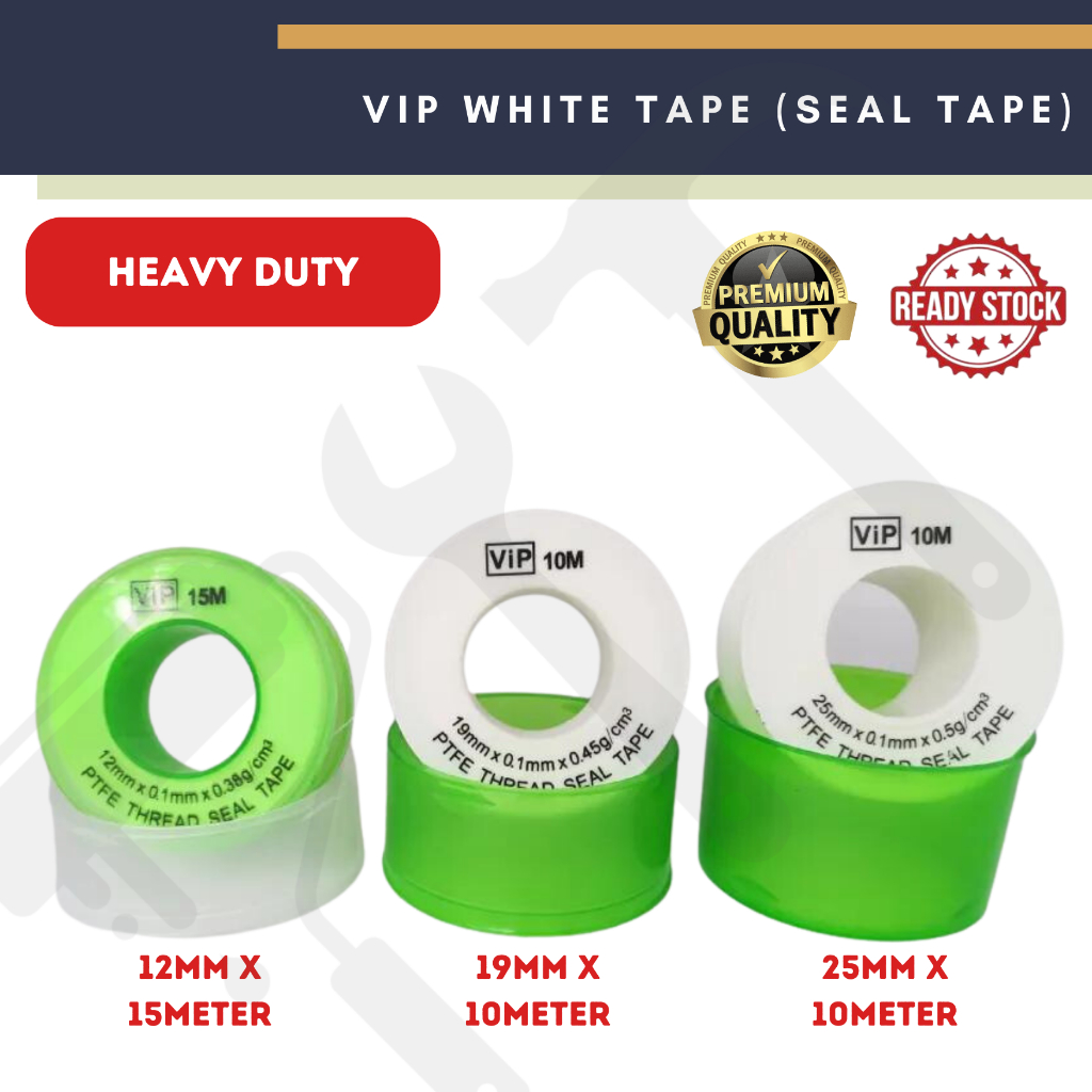 Isano | VIP Seal White Tape P.T.F.E. Seal Tape Tape Putih Tape Air Paip ...