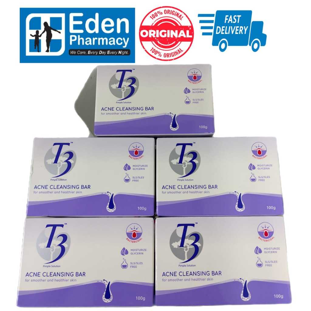 T3 Pimple Solution T3 acne cleansing bar bactericidal ( 100g ) | Shopee ...