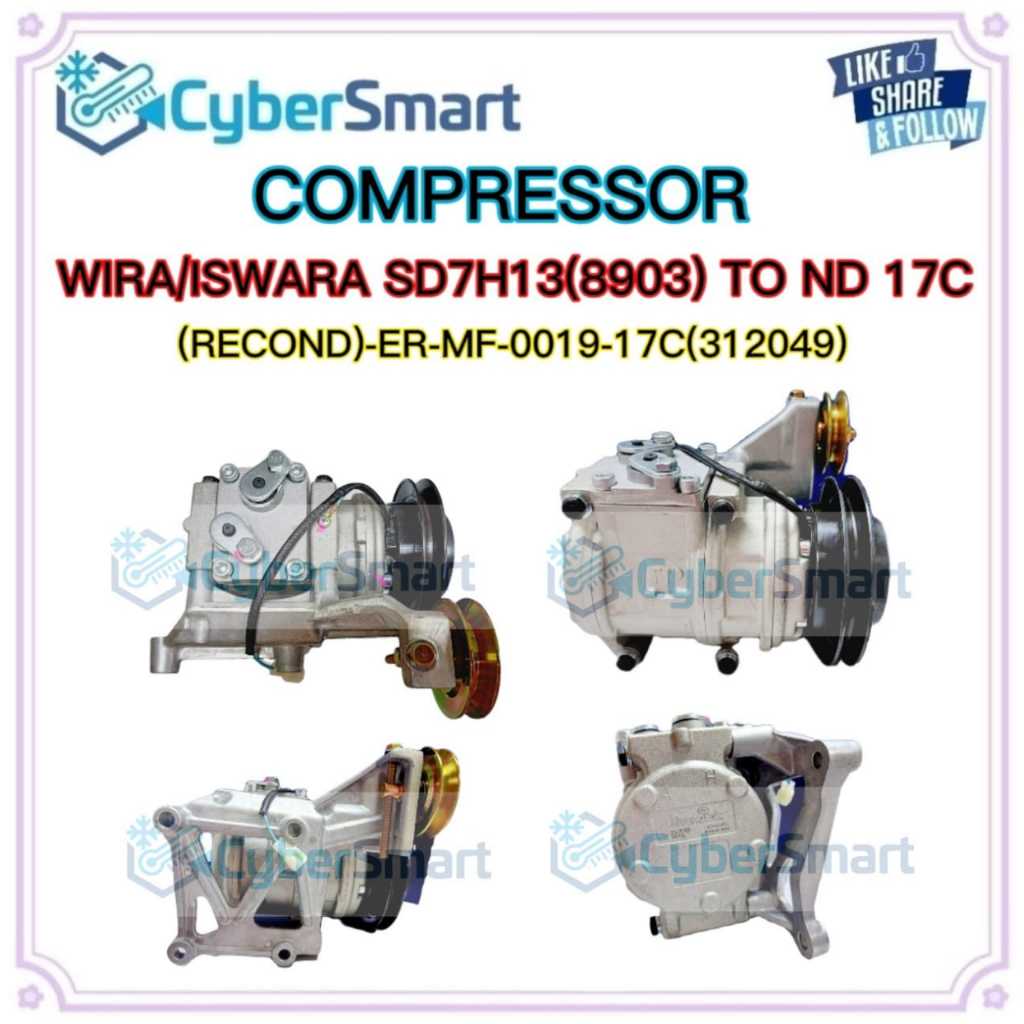 Compressor Wira & Iswara Sanden Modified To Denso 17C (312049) | Shopee ...