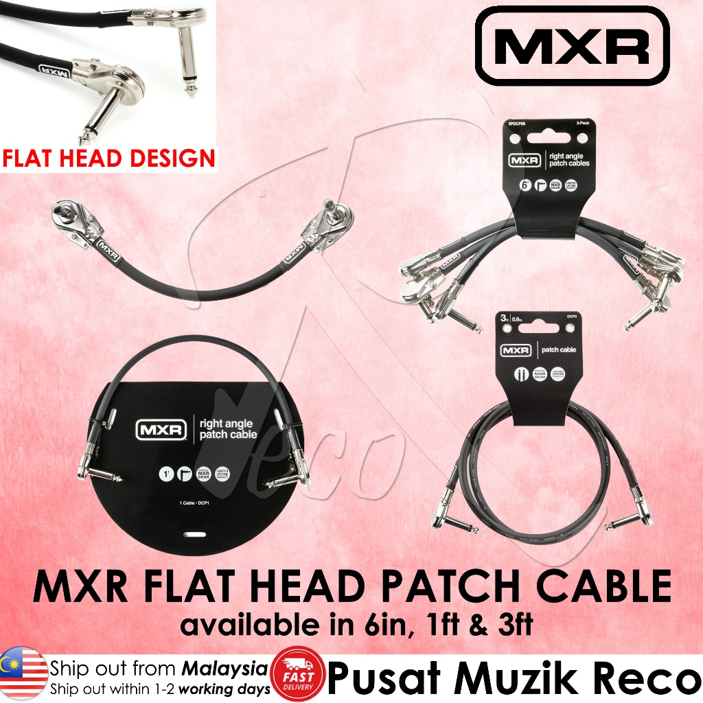 MXR DCP06 3PDCP06 DCP1 DCP3 Instrument Guitar Effect Patch Cable FLAT / PANCAKE Right Angle ...