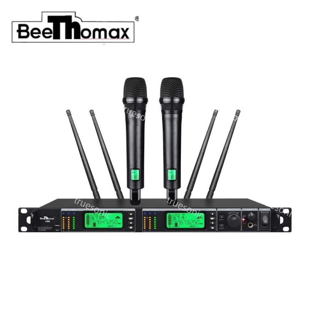 BEETHOMAX U898 DUAL CHANNEL WIRELESS HANDHELD MIC WITH TRUE DIVERSITY ...