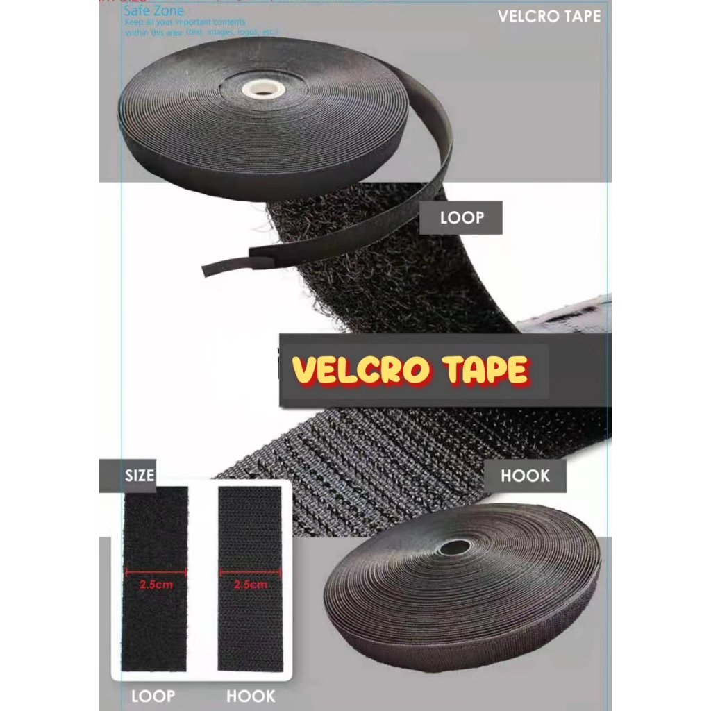 25mm Velcro Tape Without Glue/Hook & Loop/Magic Tape (25m/roll ...