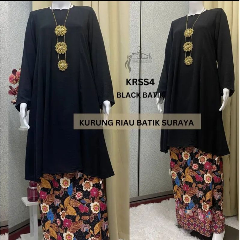 [S-5XL] Baju Kurung Riau Kain Batik | Baju Kurung Riau Corak Batik PLus Size Kain Ironless 2.0 ...