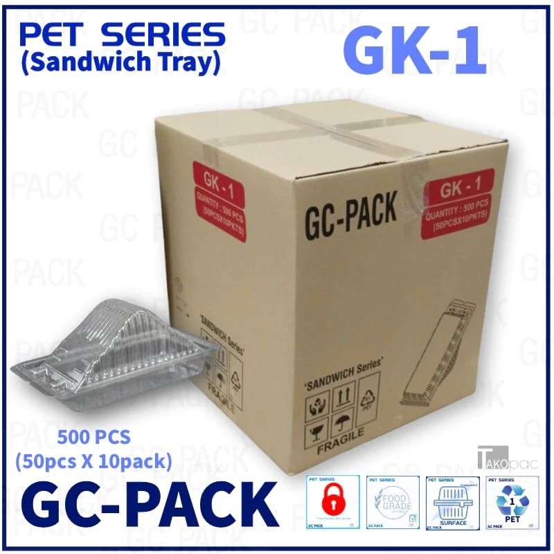 Sandwich Box With Lock - Dome Bottom (10pkts/ctn) | Shopee Malaysia