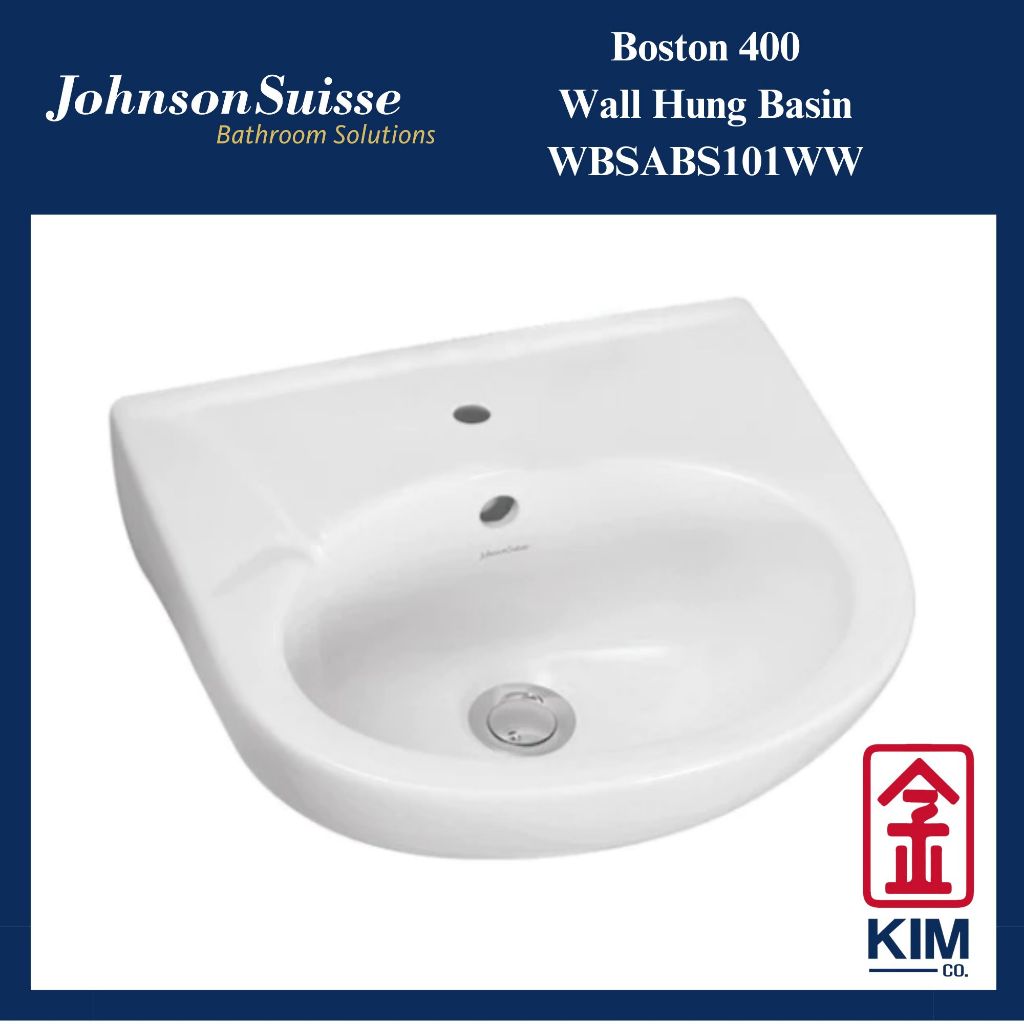 Johnson Suisse Boston 400 Wall Hung Basin (WBSABS101WW) | Wash Basin ...