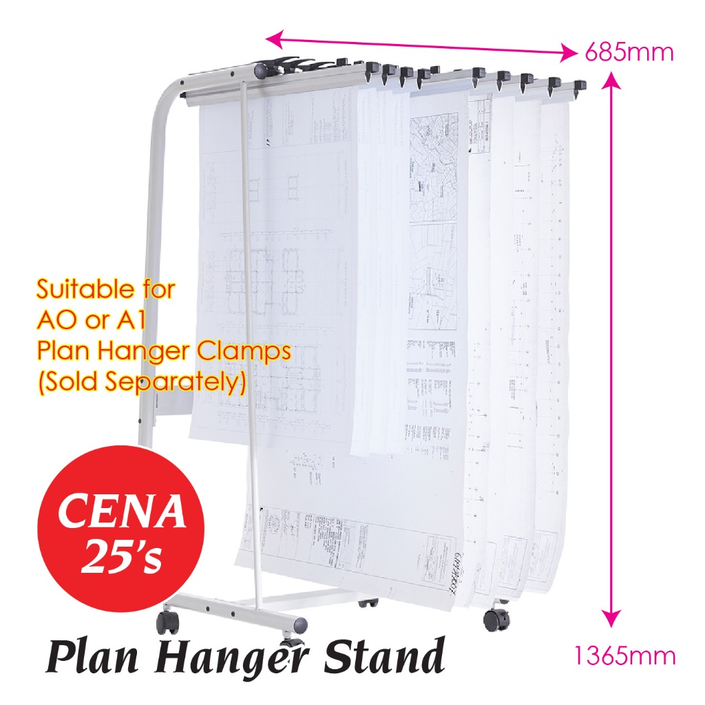Plan Hanger Stand Suitable A1 & A0 Plan hanger Clamps | Plan Rack | 大圖架 ...