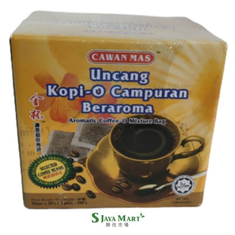 Cawan Mas Muar Uncang Kopi-O Campuran Beraroma 100 Uncang (麻坡金杯咖啡乌袋 ...