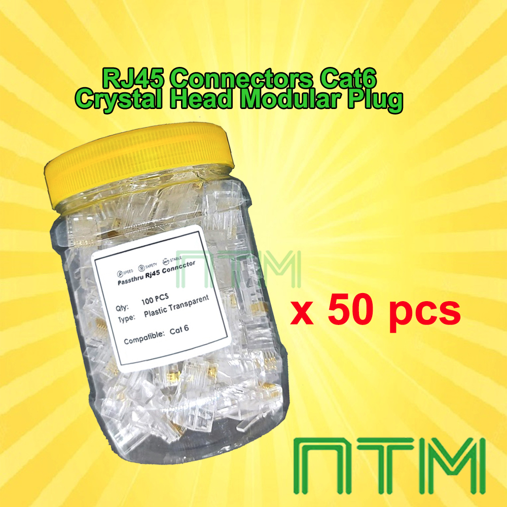 Ready Stock High Quality RJ45 CAT6 Crystal Head Modular Plug Connector ...
