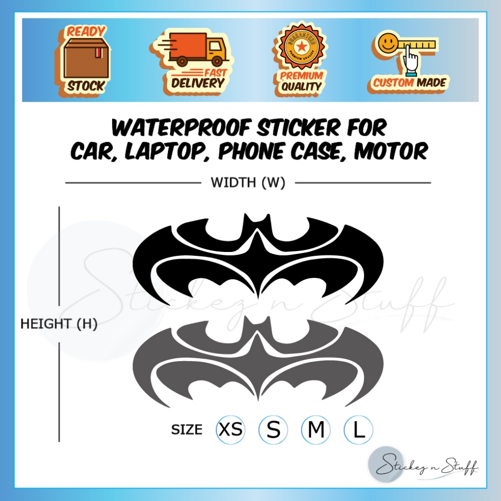 [D7] Batman DC Superhero Reflective Sticker Car Truck Vinyl Decal Dark ...