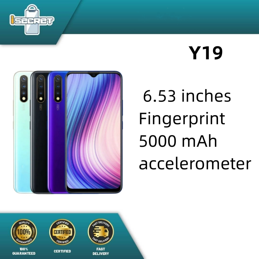Vivo Y19 (8GB + 128GB ROM) 6.53 Inch 16MP Triper Camera LTE SmartPhones ...