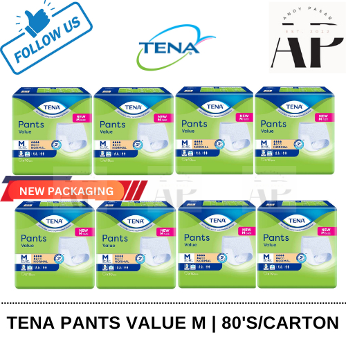 TENA Pants Value Size M 1 carton; 8 packs (Total:80pcs) | Shopee Malaysia
