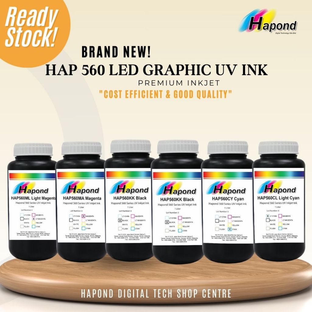 READY STOCK INK!!! Hapond HAP 560 LED GRAPHIC UV INK (Konica/Ricoh ...