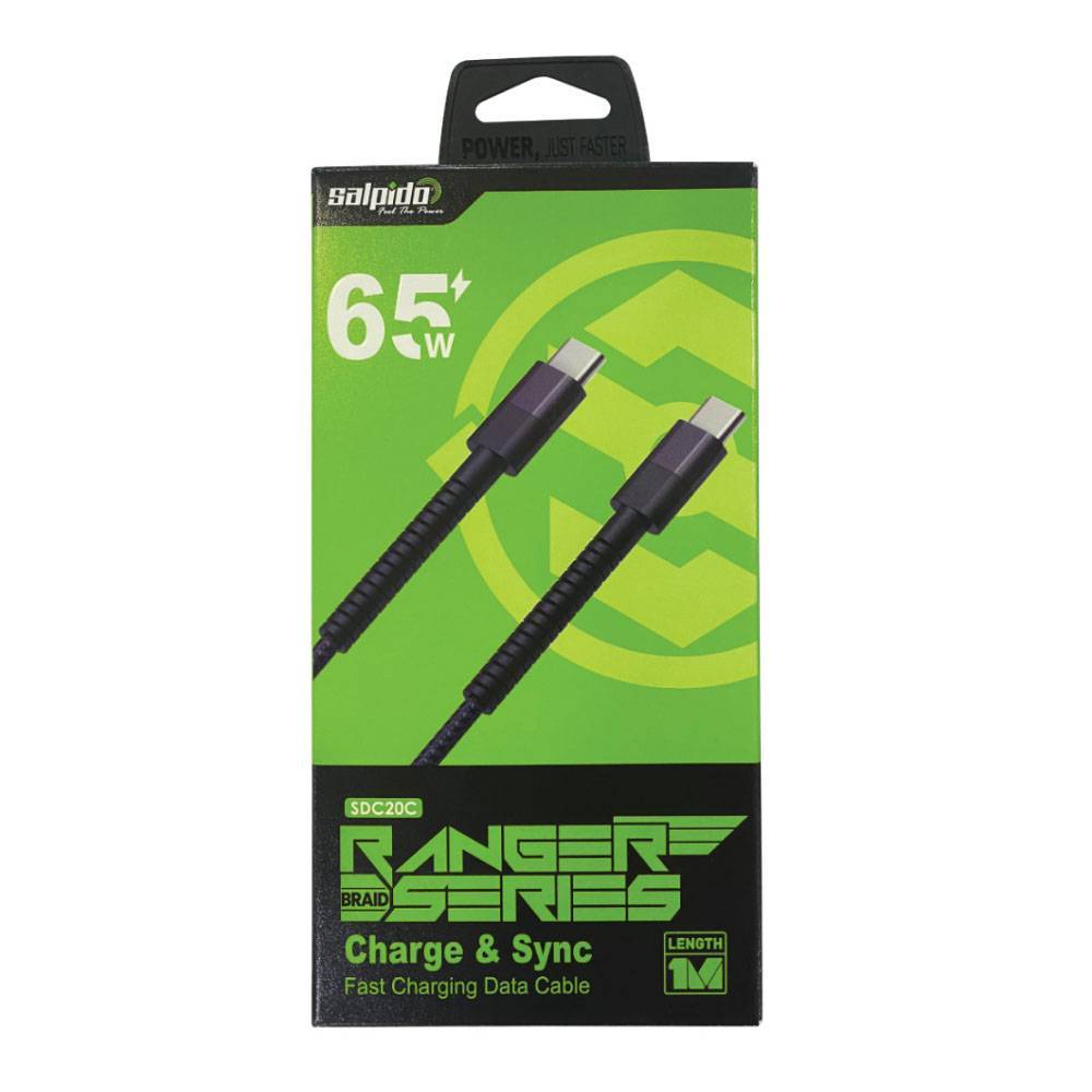 Salpido Charge and Sync Fast Charging Data USB-C to USB-C 65W / USB to ...