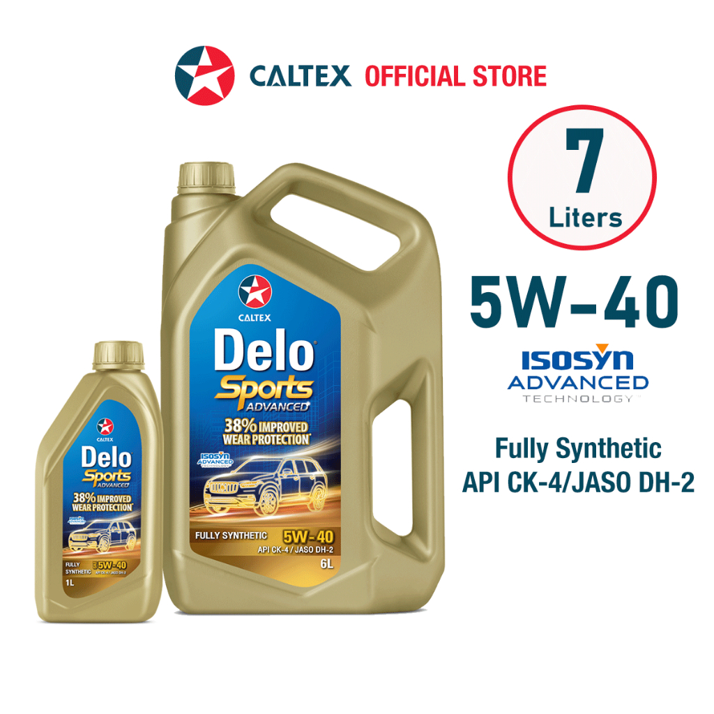 Caltex Delo Sports Fully Synthetic Advance 5W40 CK4 (7 Liters) Diesel ...