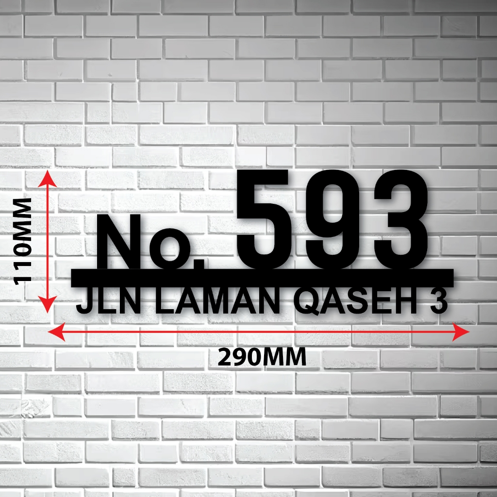 Custom Nombor Plate Rumah/Nombor Rumah/Nombor Acrylic/Modern/House ...