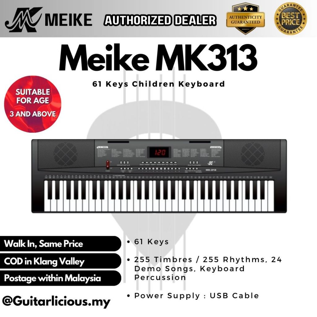61 Keys Children Electronic Keyboard - ( Meike / MK313 / MK 313 / MK ...