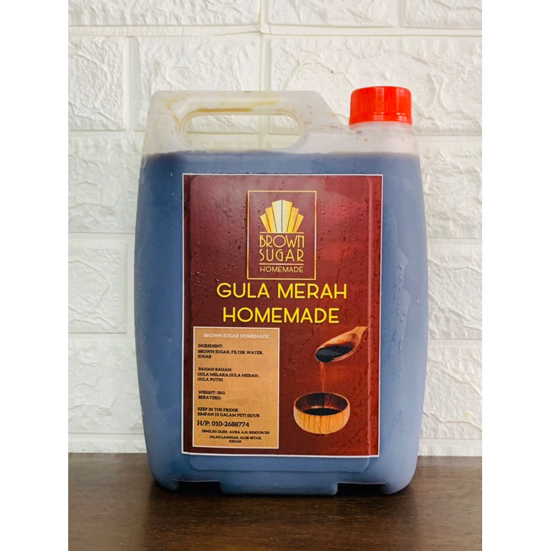 BROWN SUGAR SYRUP/SIRAP GULA MERAH 5KG (HALAL)HOMEMADE | Shopee Malaysia