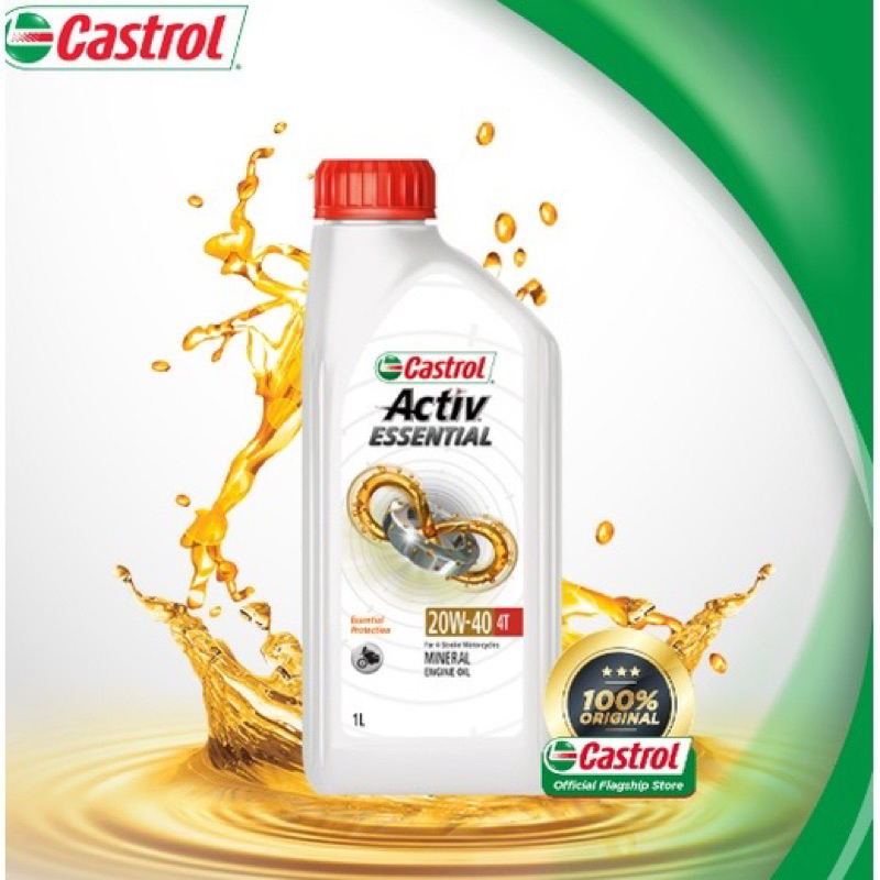 [SALES] Castrol Activ Essential 20W40 4T Mineral Engine Oil / Minyak ...