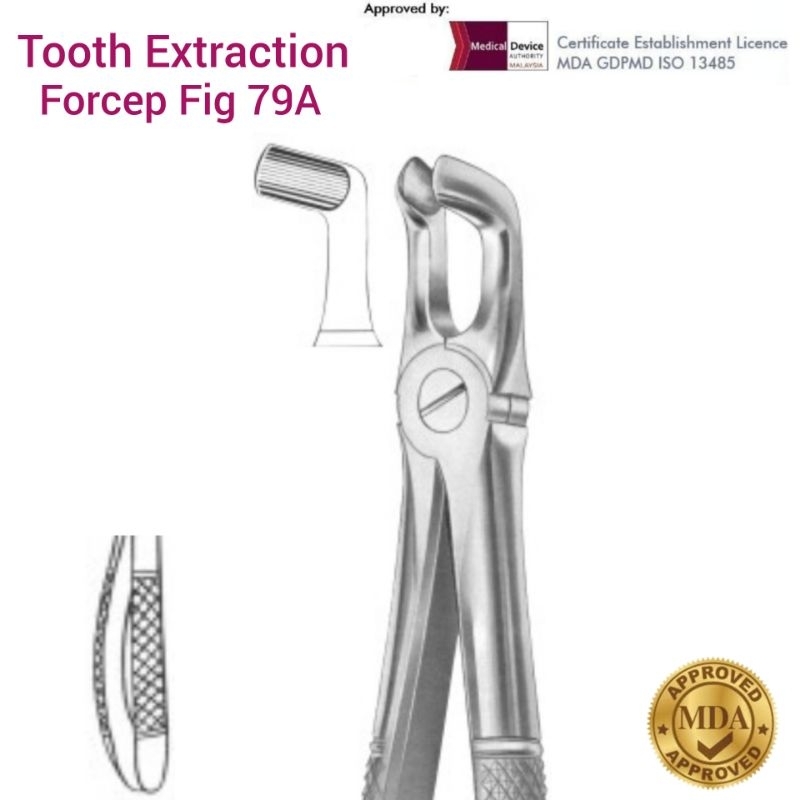 Dental Tooth Extraction Forceps Fig 79A lower third molars Adult ...