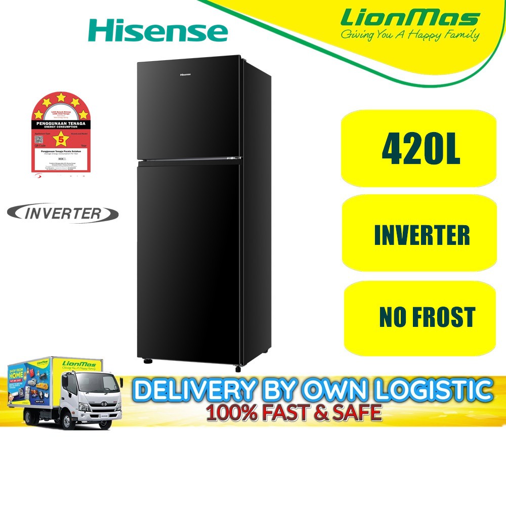 Hisense 420L Inverter Refridgerator RT439N4ABN1 FRIDGE , PETI SEJUK | Shopee Malaysia