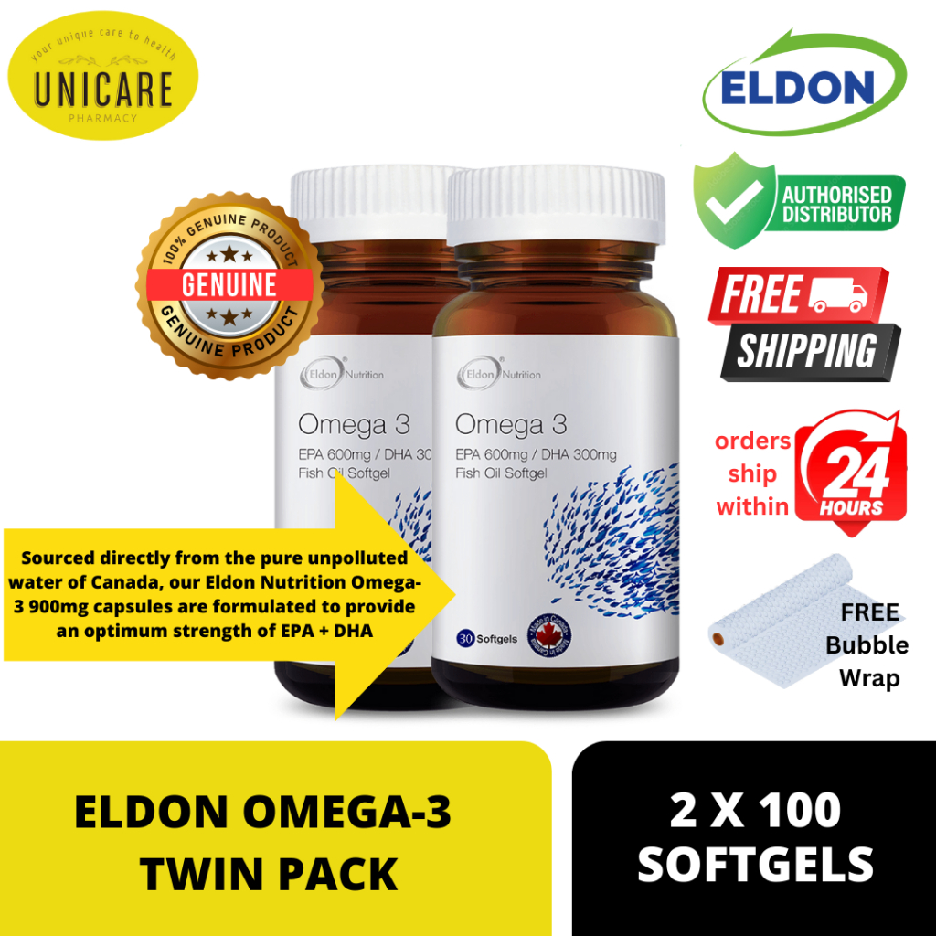 ELDON OMEGA-3 900MG TWIN PACK (2 X 100 SOFT GELS) | Shopee Malaysia