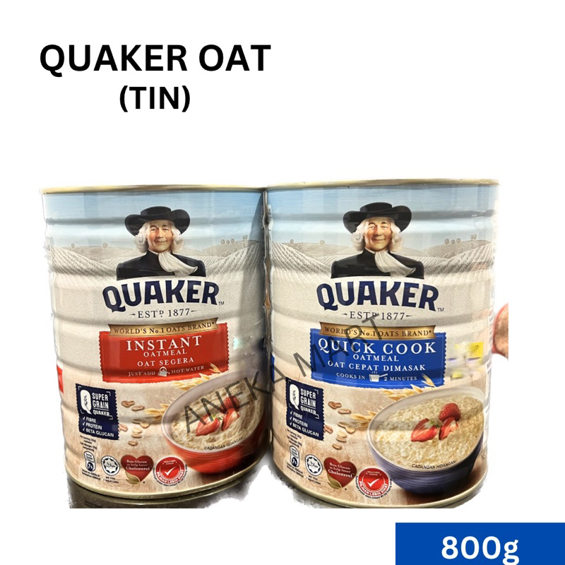 Quaker Oat Instant/ Oatmeal Instant Oat Segera 【Tin Pack】 | Shopee Malaysia