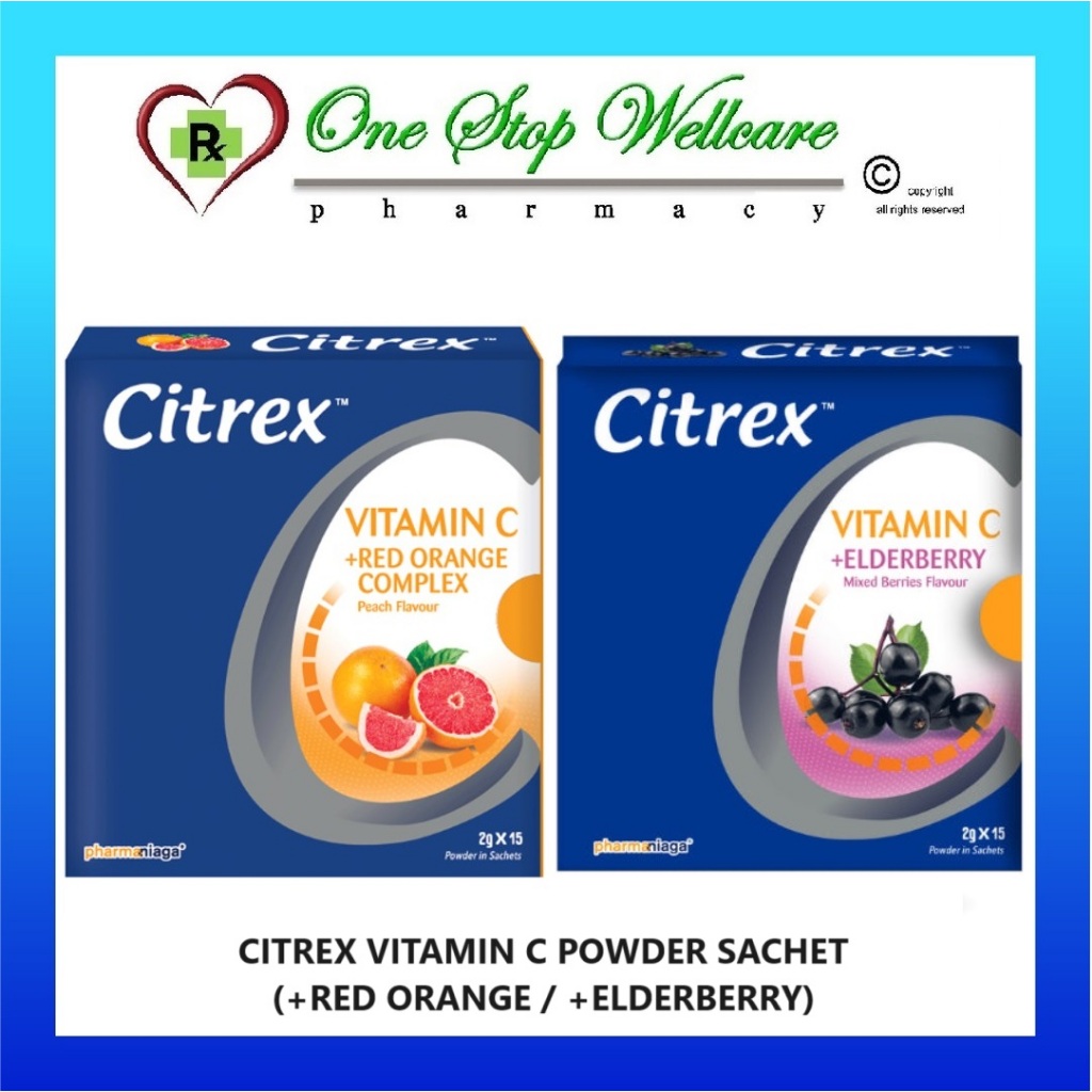 CITREX VITAMIN C POWDER SACHET (+RED ORANGE / +ELDERBERRY) 15'S / 2X15 ...