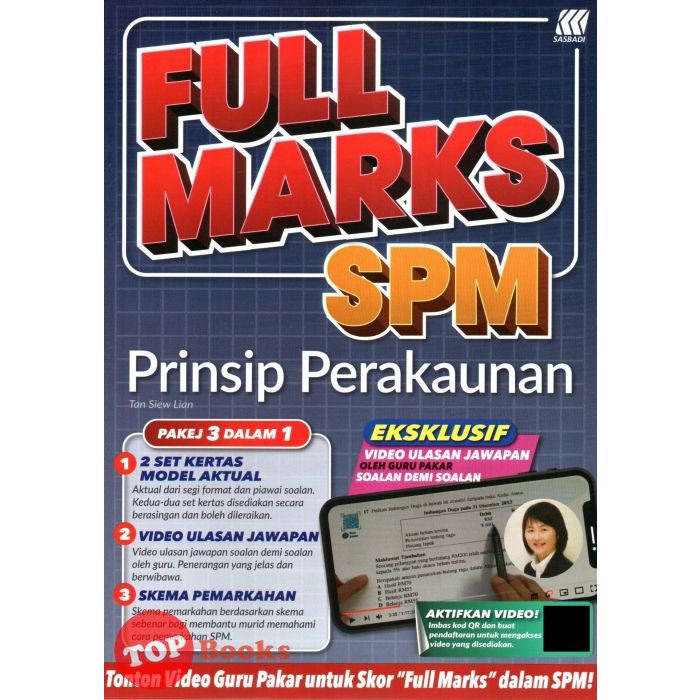 [TOPBOOKS Sasbadi] Full Marks SPM Prinsip Perakaunan (2024) | Shopee ...