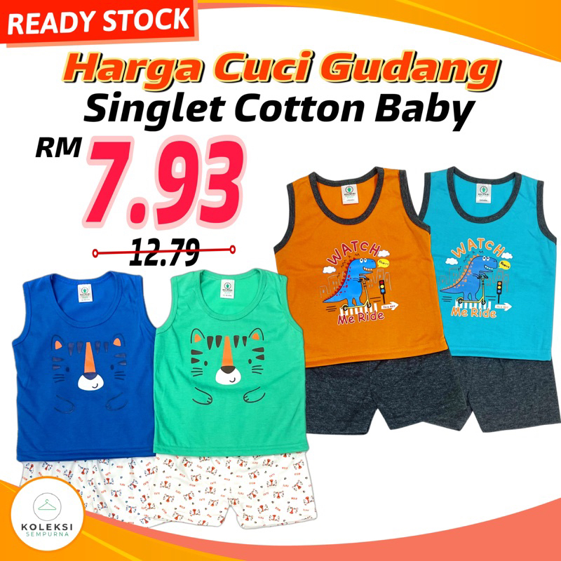0-18 Months Baju Baby Boy Singlet Bayi Lelaki Kids Fashion Clothes ...