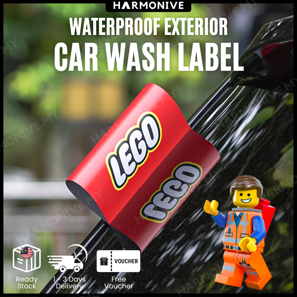 LEGO Car Wash Label Decorative Waterproof Sticker 15*20CM | Shopee Malaysia