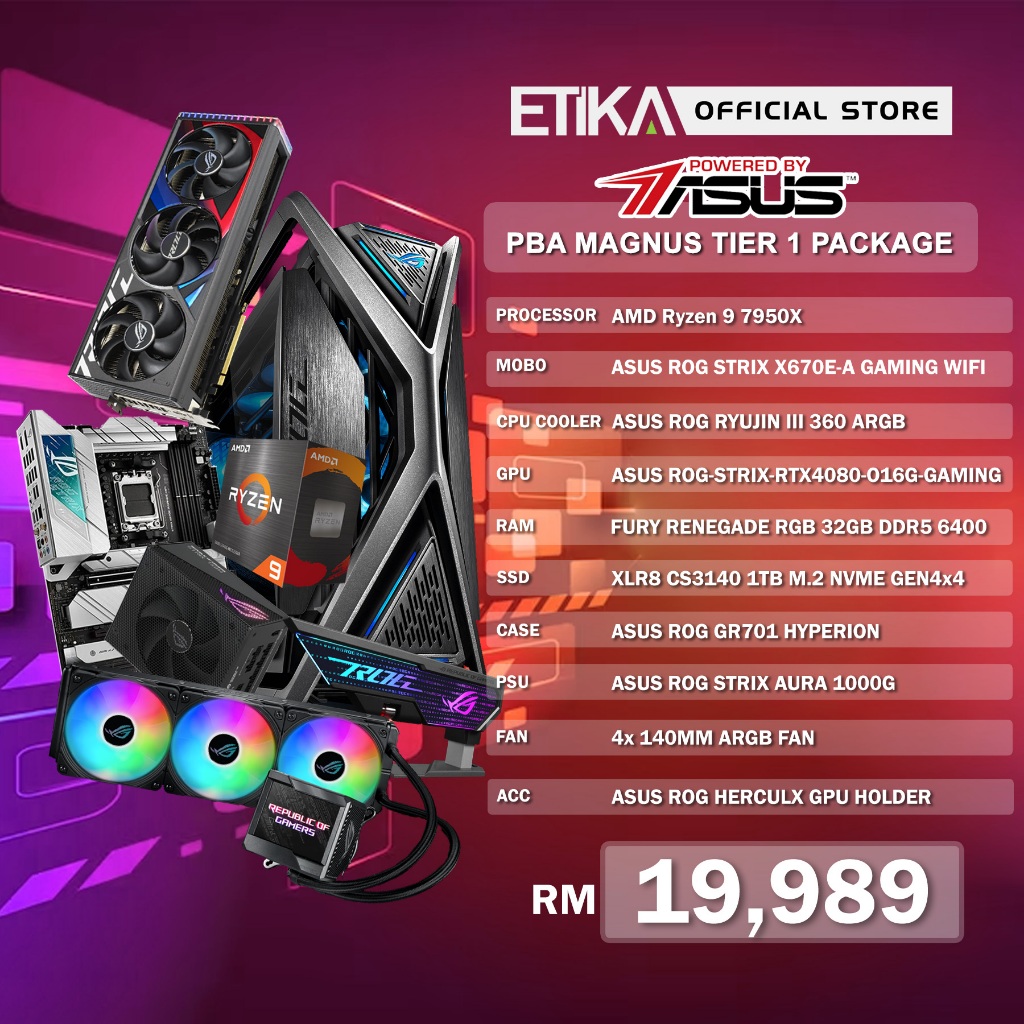 Etika Pba Magnus Tier 1 Desktop Pc Set Powered By Asus High Quality And Performance Component