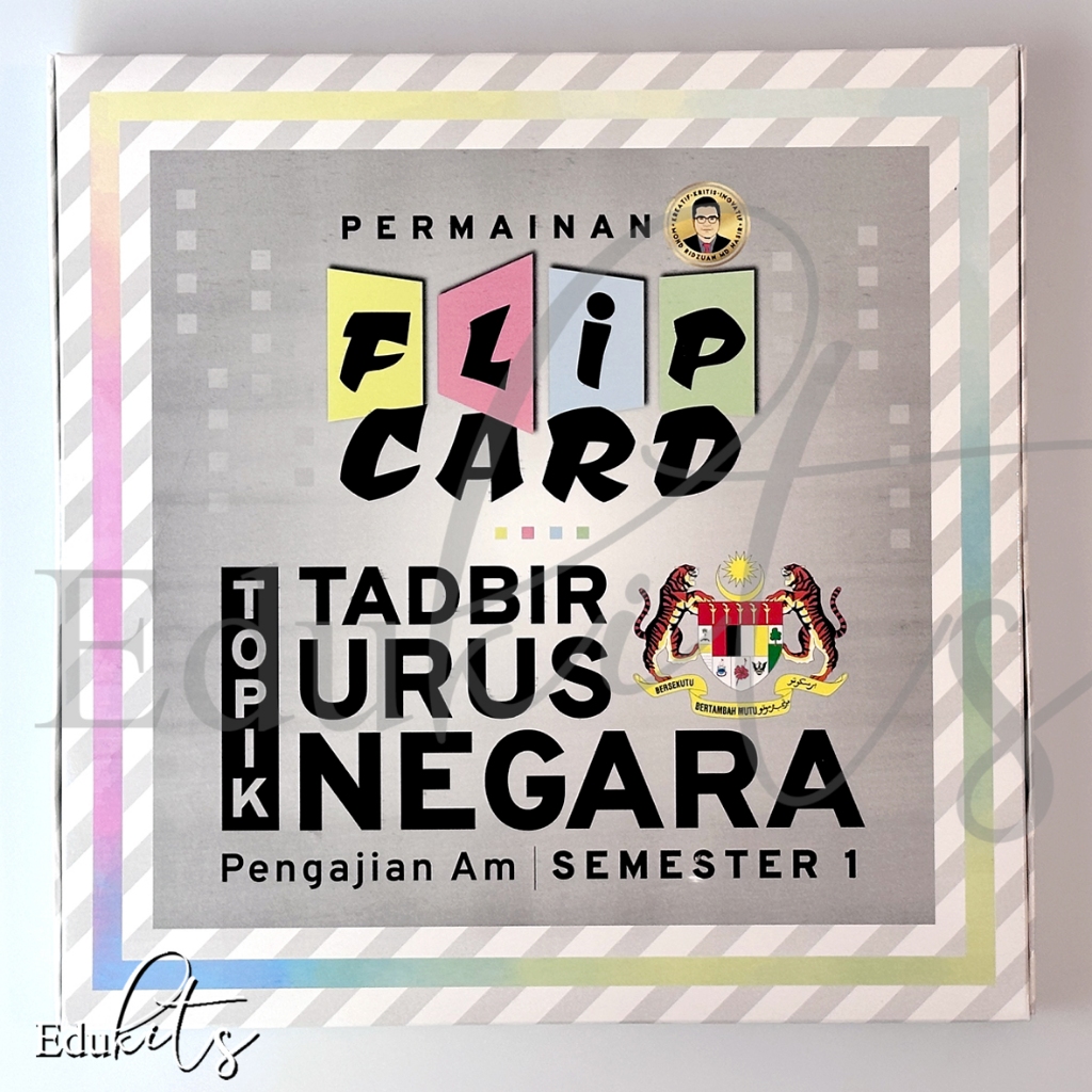 [EDUKITS] PEMAINAN FLIP CARD ( TOPIK TADBIR URUS NEGARA ) PENGAJIAN AM ( Mohd Ridzuan Md Nasir ...