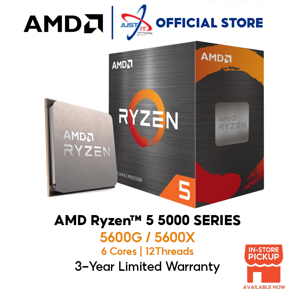 AMD Processors Ryzen 5 5600G / Ryzen 5 5600X 5000 Series AM4 Processor ...