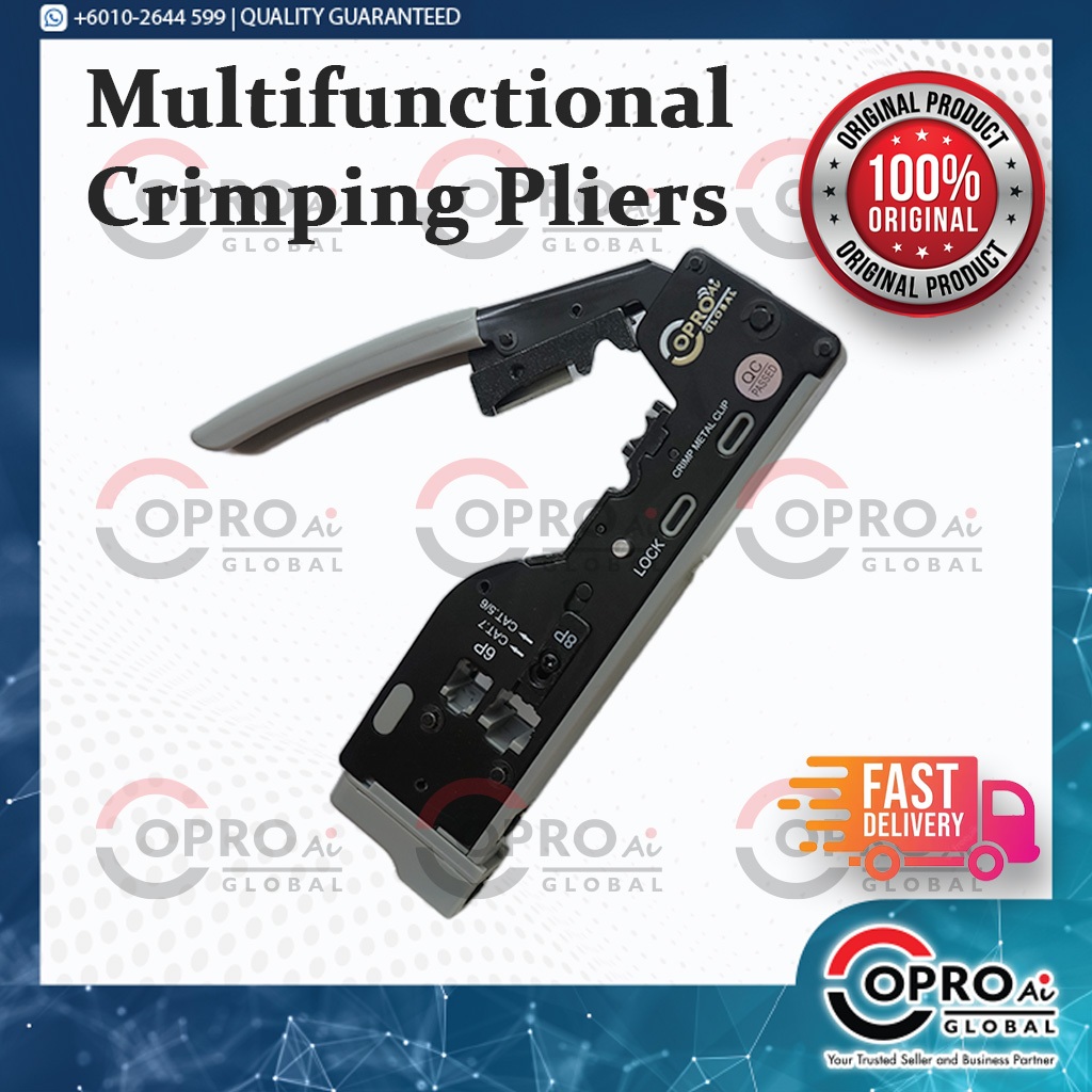 Multifunctional Crimping Tool For Pass Through Cat7 Cat6a Cat6 Cat5e ...